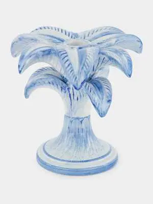 LES-OTTOMANS Art De La Table Petit Candle Holder - Blue