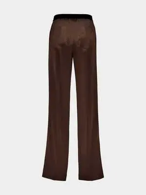 TOM FORD Cinnamon Stretch Silk Satin Pj Pants - Brown