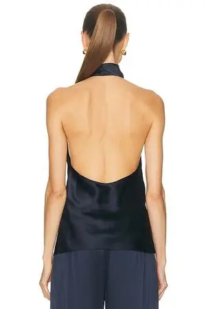 THE SEI Draped Halter Top - Space