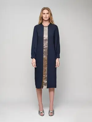 PAULA Freya Embellished Silk Dress