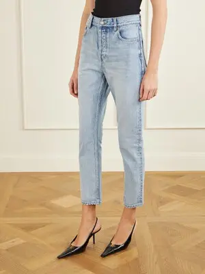 Saint Laurent High-rise Slim-leg Jeans - Blue