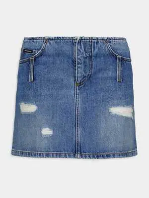 Dolce & Gabbana Cotton Denim Mini Skirt
