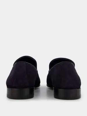Manolo Blahnik Truro Suede Loafers - Blue