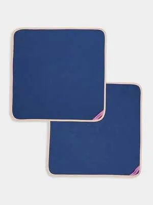 La DoubleJ Set Of 2 Large Napkins - Blue