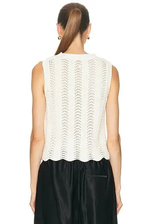 Loulou De Saison Vittoria American Armhole Tank Top - Ivory