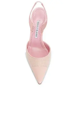 Manolo Blahnik Capsli 70 Slingback Pumps - Nude