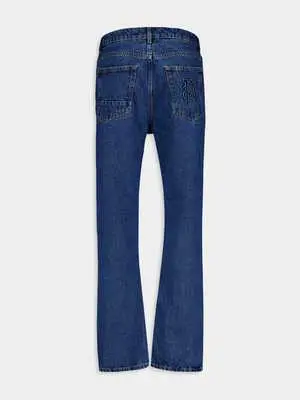 Palm Angels Monogram Straight-leg Jeans - Blue