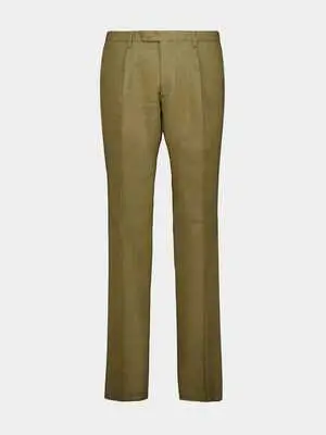 Boglioli Linen Double-breasted Suit - Green