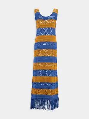 La DoubleJ Petrol Tassel Dress