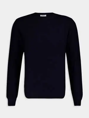 Boglioli Navy Wool Sweater - Blue