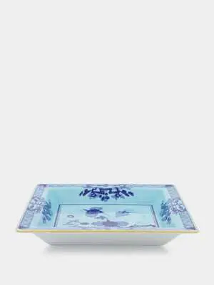 GINORI 1735 Oriente Italiano Iris Large Square Change Tray