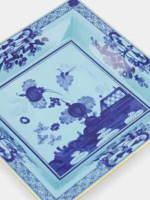 GINORI 1735 Oriente Italiano Iris Large Square Change Tray