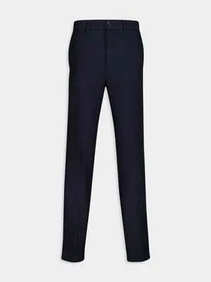 120% Lino Linen Dress Trousers - Blue
