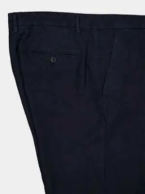 120% Lino Linen Dress Trousers - Blue