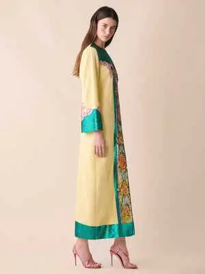 PAULA Celeste A-line Embroidered Maxi Dress - Multicolour