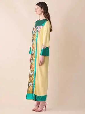 PAULA Celeste A-line Embroidered Maxi Dress - Multicolour