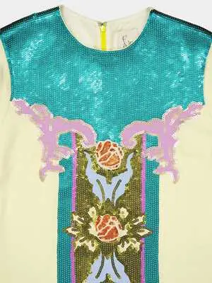 PAULA Celeste A-line Embroidered Maxi Dress - Multicolour