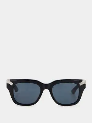 Alexander McQueen Punk Rivet Square Sunglasses - Blue