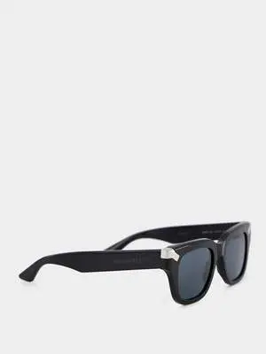 Alexander McQueen Punk Rivet Square Sunglasses - Blue