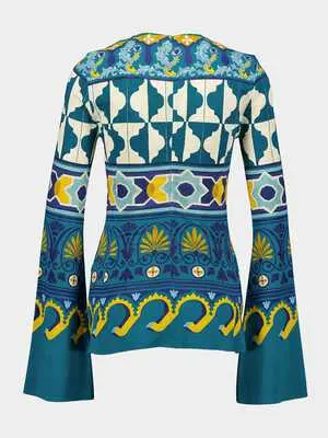 La DoubleJ Casareale Placée Superflare Top - Blue