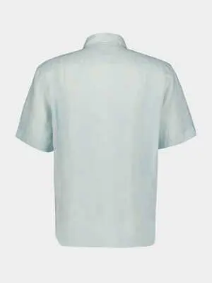 Frescobol Carioca Cabana Stripe Castro Linen Shirt - Blue