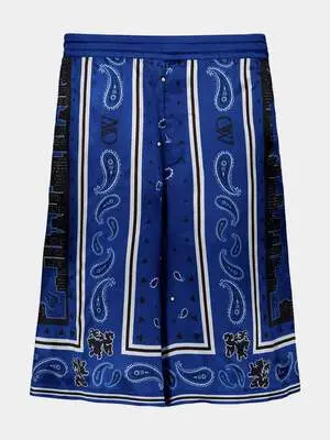 Off-White Paisley-print Shorts - Blue