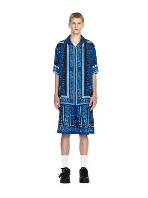 Off-White Paisley-print Shorts - Blue