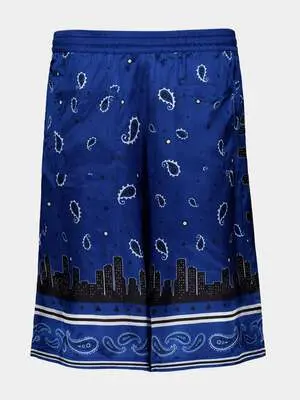 Off-White Paisley-print Shorts - Blue