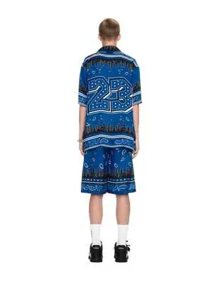 Off-White Paisley-print Shorts - Blue