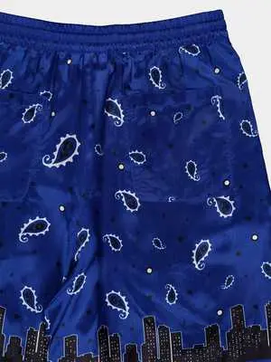 Off-White Paisley-print Shorts - Blue