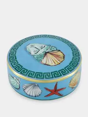 GINORI 1735 Il Viaggio Di Nettuno Trinket Box - Blue