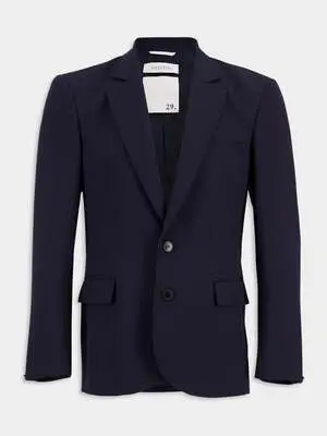 Valentino Garavani Navy Single-breasted Wool Blazer