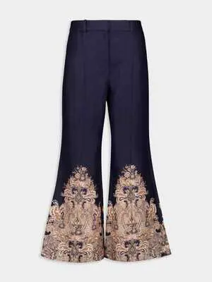 Zimmermann Paisley Flare Pants - Blue