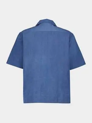 Givenchy Sky Ozone Washed Denim Chambray Shirt