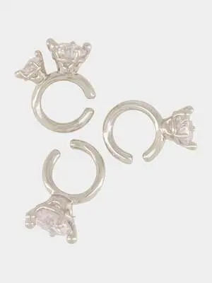 PANCONESI Constellation Ear Cuff Set - Silver