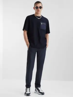 Fendi Technical Cotton Trousers - Blue