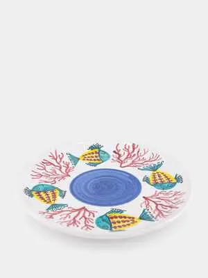 LES-OTTOMANS Sicily Handpainted Dinner Plate - Blue