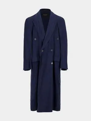 Balenciaga Fluid Double-breasted Coat - Blue