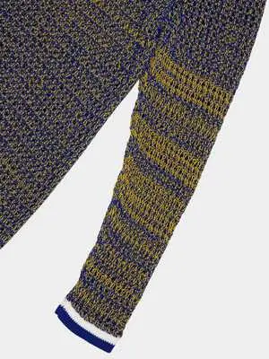 Marni Two-tone Striped Hooded Sweatshirt - Blue