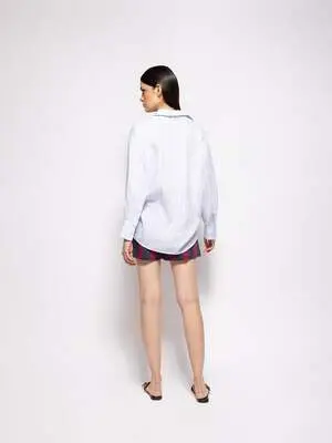 PAULA Isoetes Linen Striped Shirt With Embroidery
