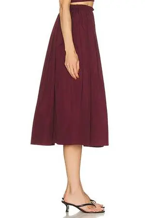 Gabriela Hearst Shiva Skirt - Bordeaux
