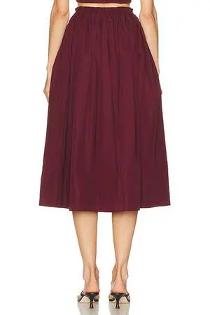 Gabriela Hearst Shiva Skirt - Bordeaux