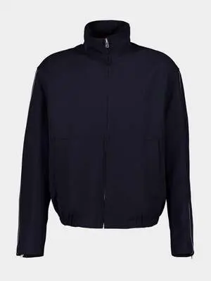 Gucci Embroidered Wool Twill Jacket - Blue
