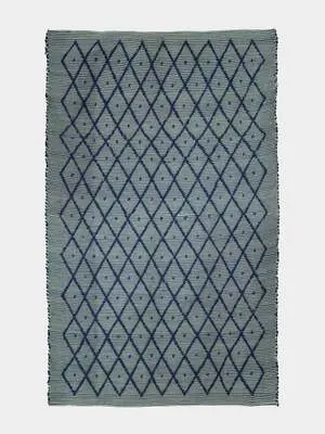 HOUSE OF CAPRICORN Handmade Sofia Mixed Recycled Fibres Rug - Blue
