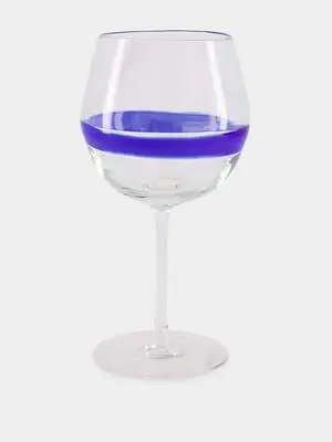 VETRERIA MURANO Royal Stripe Wine Glass - Blue