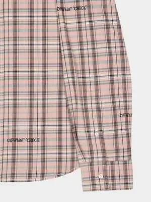 Off-White Mauve Morn Check Flannel Cotton Shirt - Purple