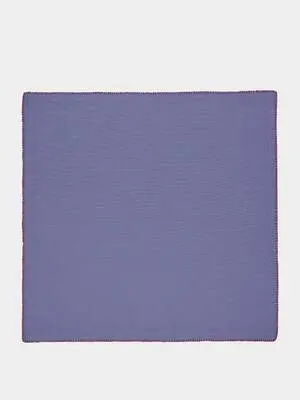 HOUSE OF CAPRICORN Hand-embroidered Linen Napkin - Blue
