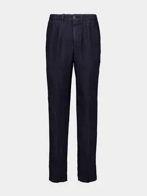 Boglioli Straight-fit Linen Trousers