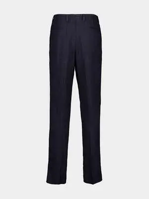 Boglioli Straight-fit Linen Trousers
