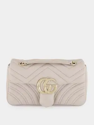 Gucci Light Gg Marmont Small Shoulder Bag - Grey